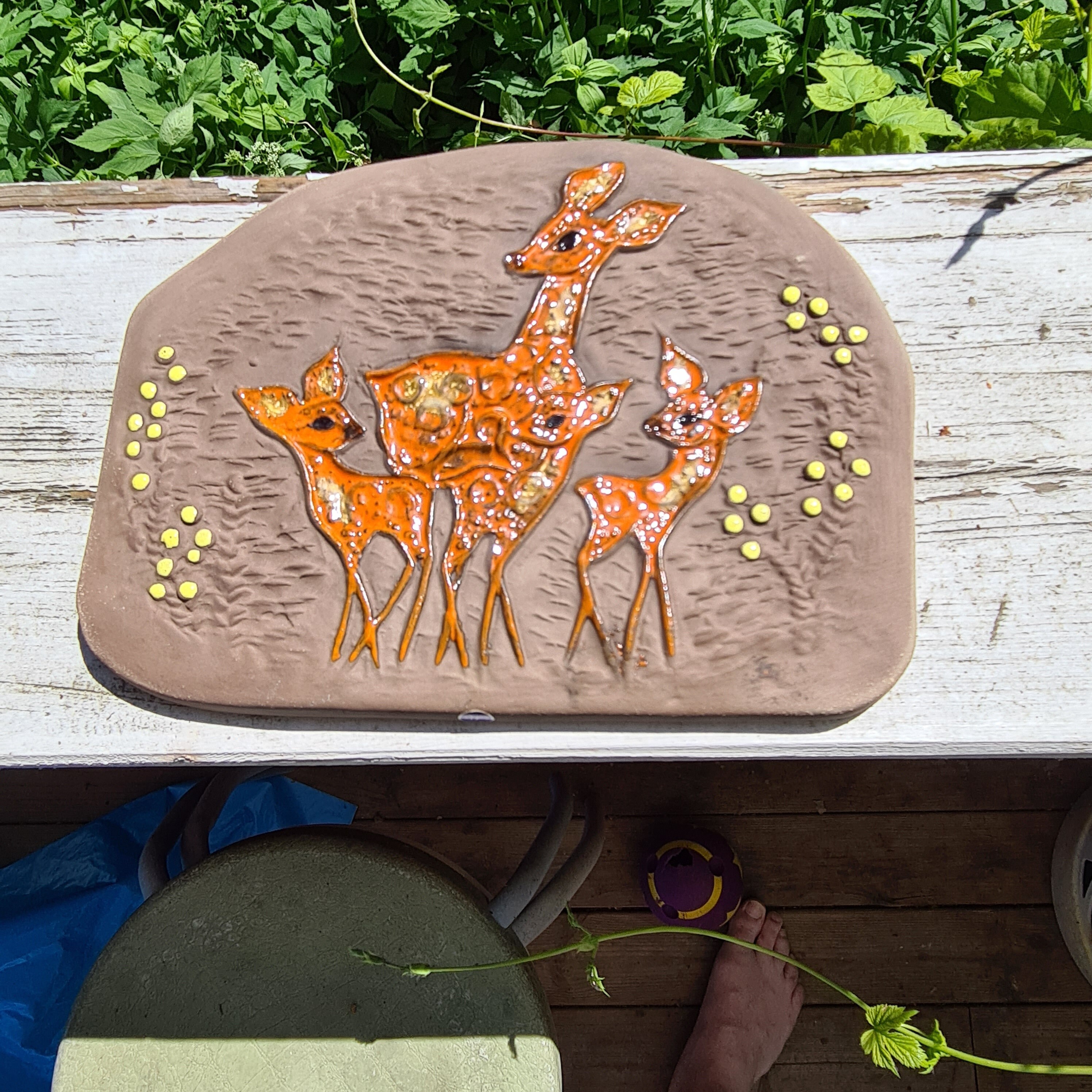 Large Vintage Wall Plaque Ester Wallin Upsala Ekeby 1970 - Etsy