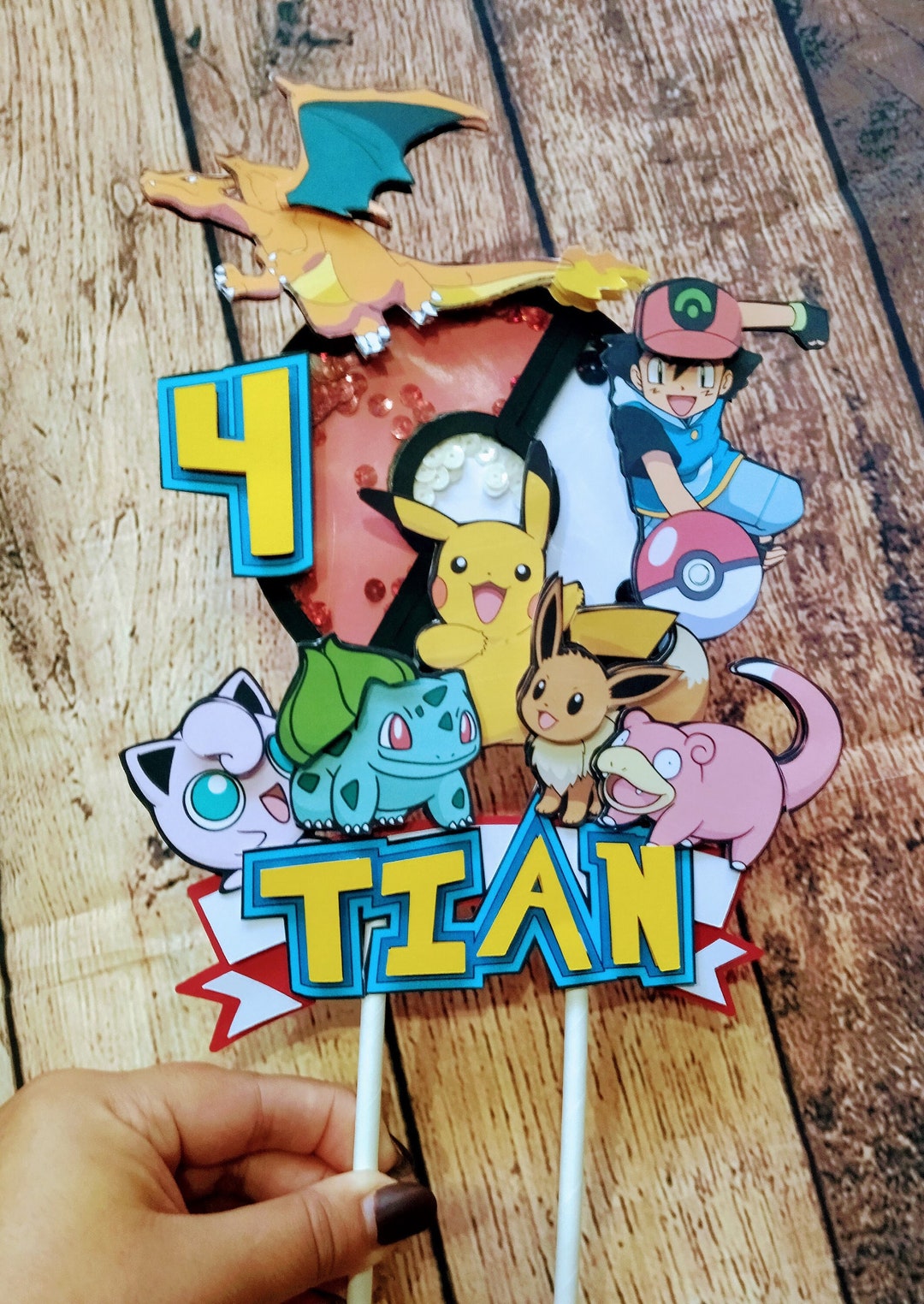Pokemon Cake Topper Shaker - Etsy