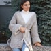 Beige Oversized Chunky Knit Cardigan - Etsy