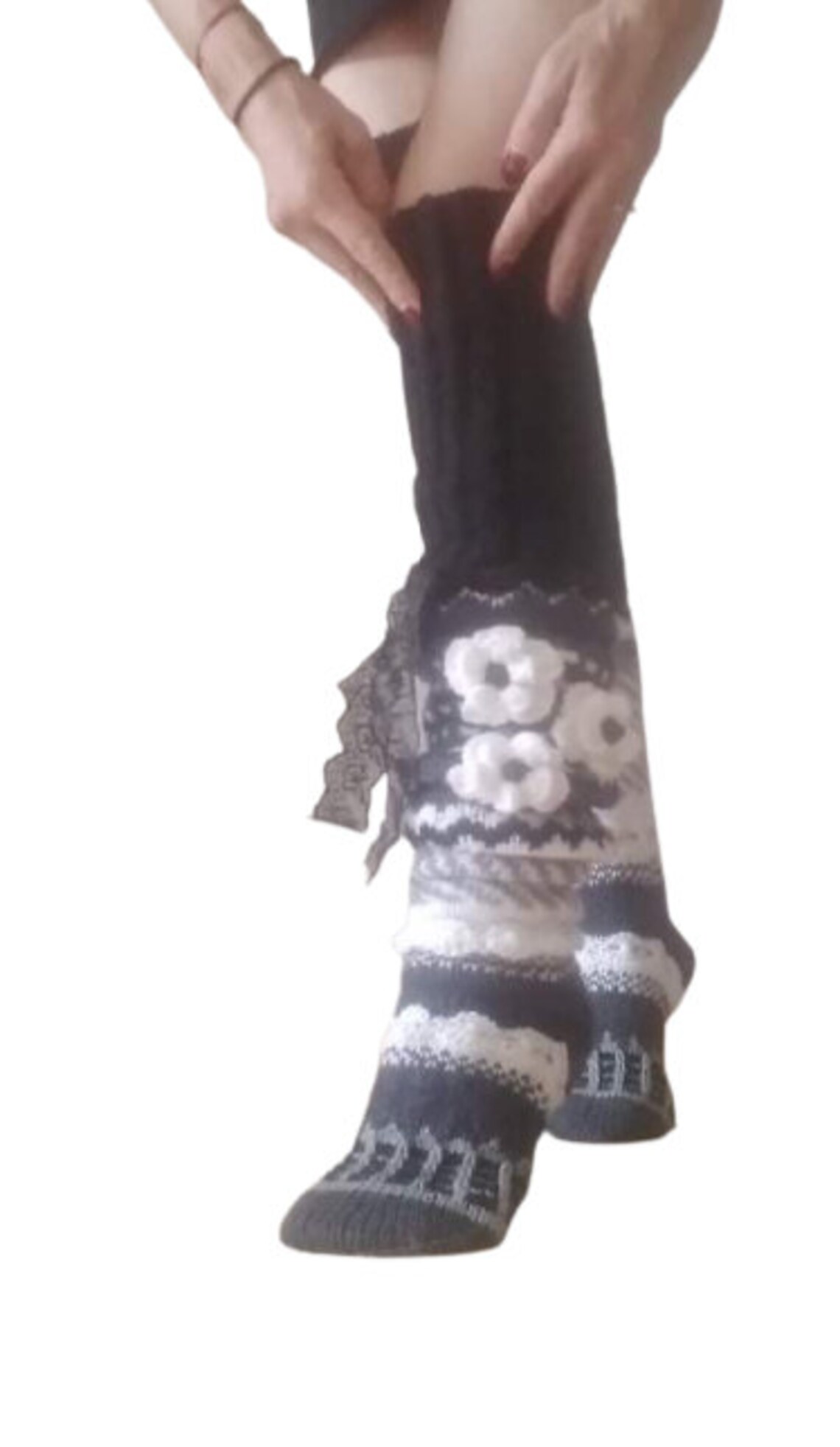 Extra Long Socks,thigh High Socks, Sexy Black White Women's Socks, Long ...