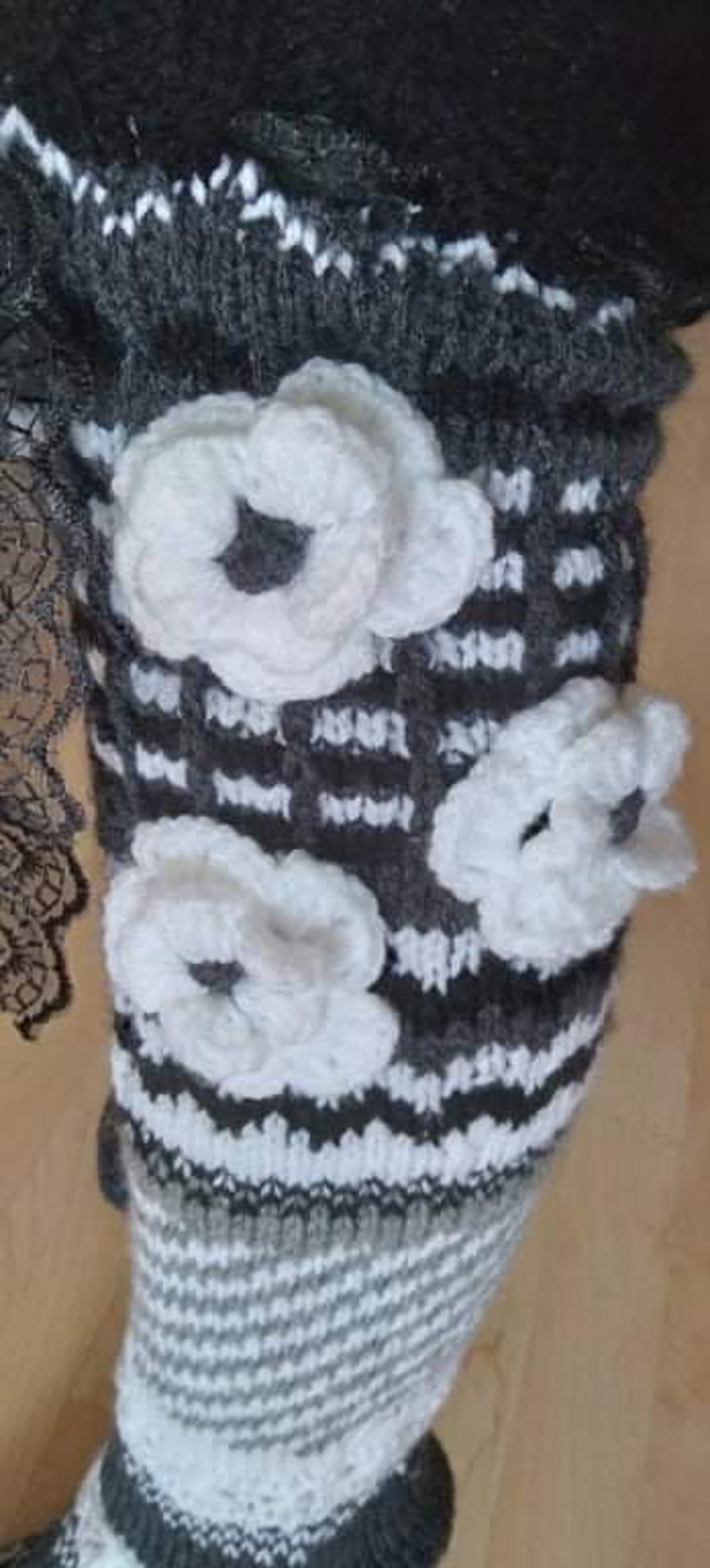 Extra Long Socks,thigh High Socks, Sexy Black White Women's Socks, Long ...