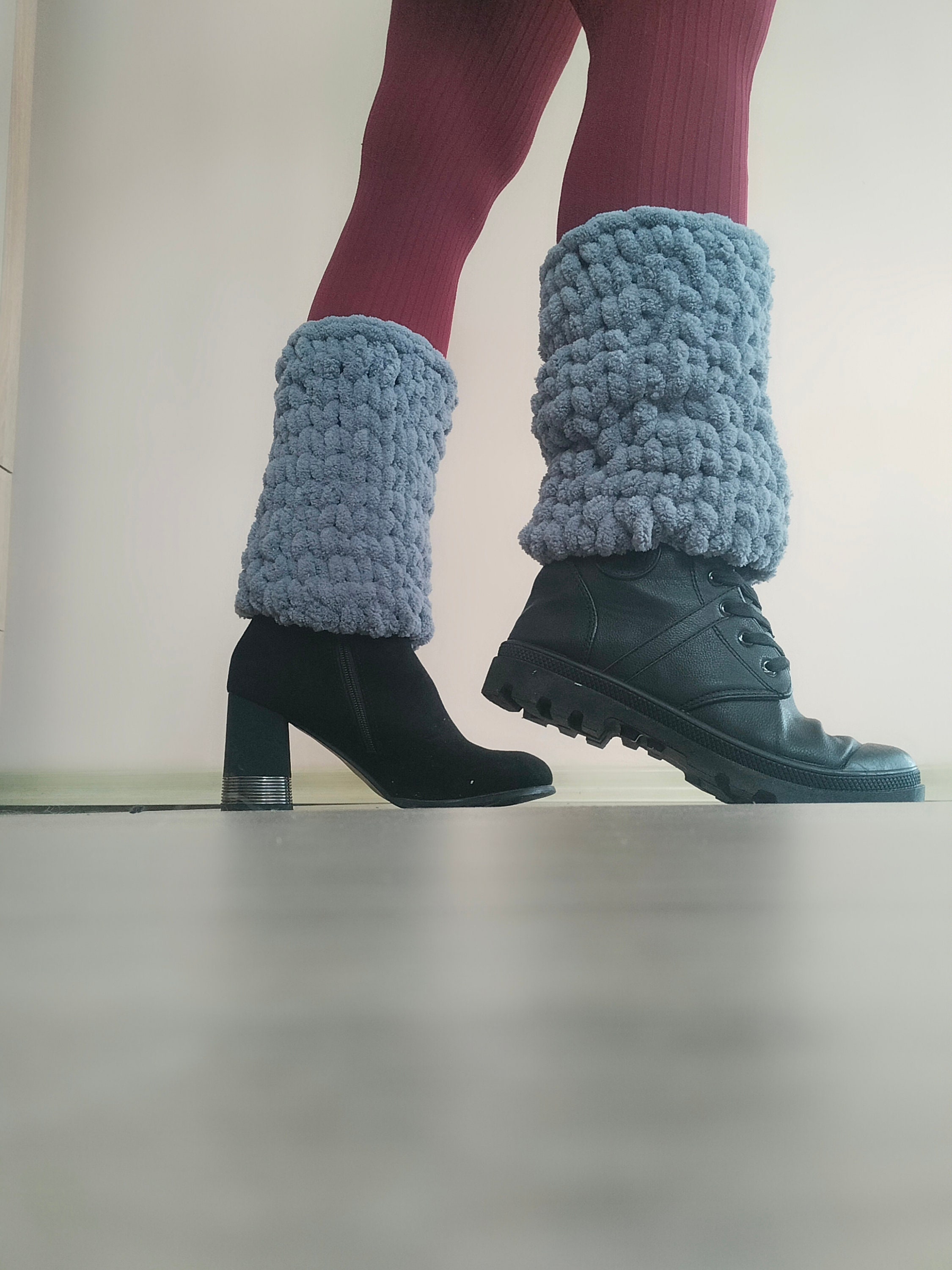 Short Mohair Legwarmers, Knitted Leg Warmers, Chunky Leg Warmers, Fuzzy ...