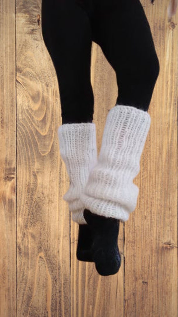 Mohair Legwarmers Huge Legwarmers White Chunky Legwarmers | Etsy