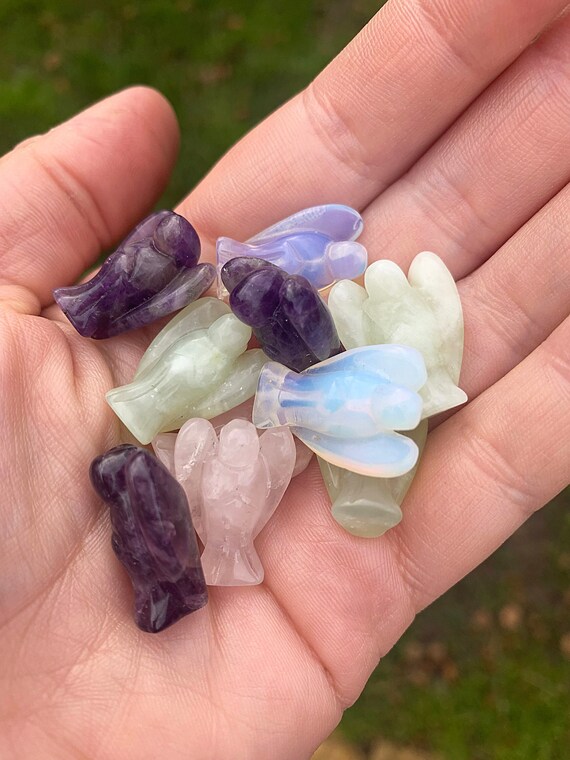 Mini Crystal Angel Carvings 2cm | Etsy