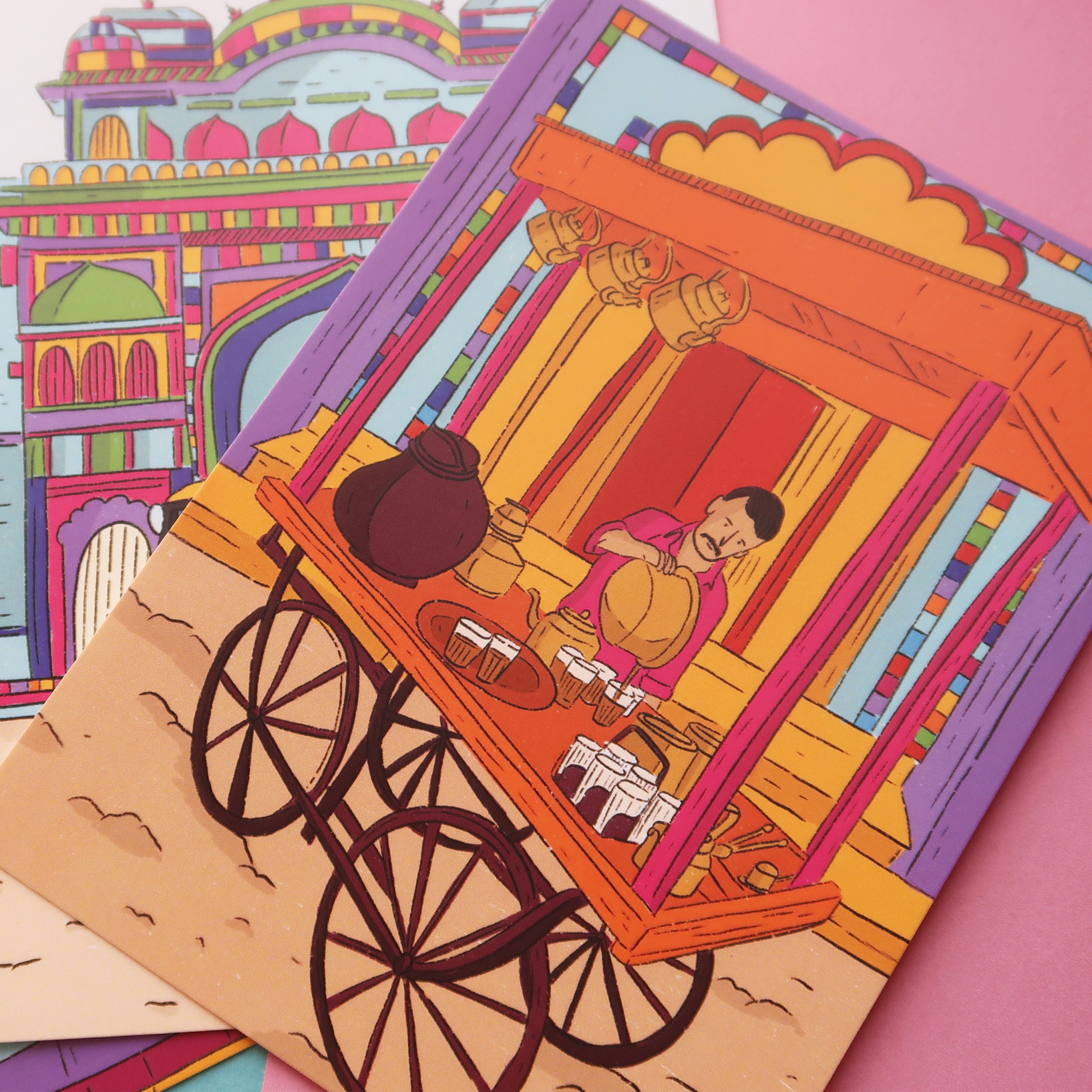 Set of India Postcard A6 Illustrated India Print Pack Art - Etsy UK