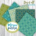 Digital Paper Moroccan Instant Download Mosaic Pattern Green Blue ...