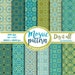 Digital Paper Moroccan Instant Download Mosaic Pattern Green Blue ...