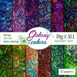 Space Digital Paper Night Sky Background Galaxy Digital - Etsy