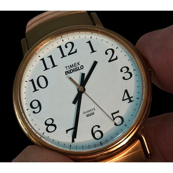 Timex Indiglo Mens Gold-Tone Quartz Analog Watch Wate… - Gem