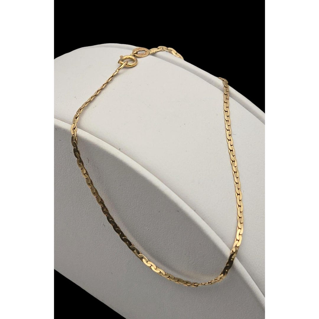 14K Gold Serpentine Bracelet With Spring Ring Clasp 7 - Etsy