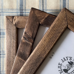 3-pack, 5x7 (1x2 Pine) Stained Wood Frames. Great Country Appeal ...
