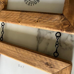 5 X 7 Rustic 3-tier Hanging Wood Frames. Walnut Stained. Full of ...