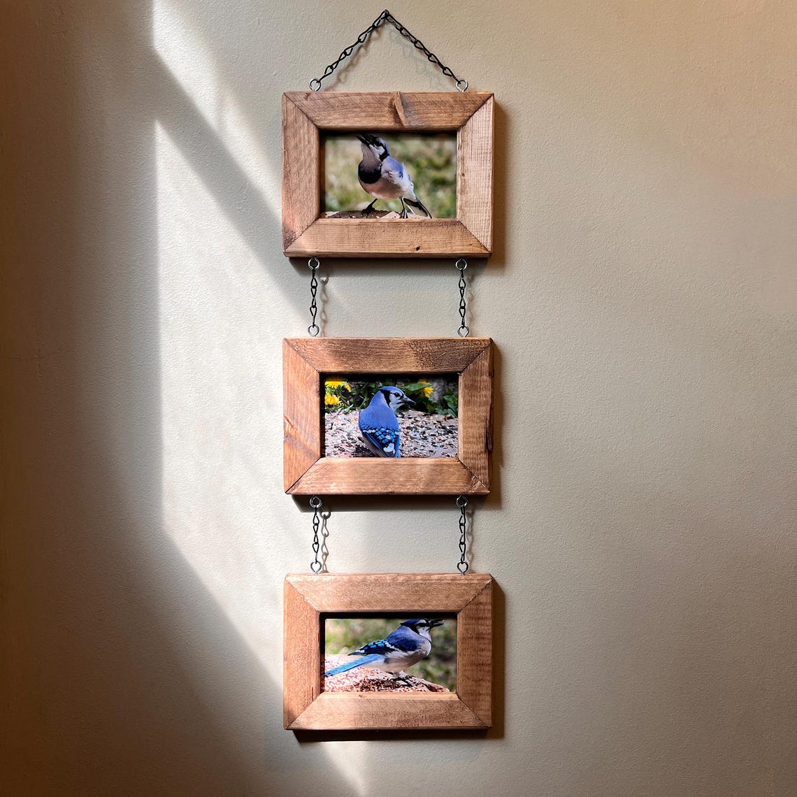 Custom Hanging 4x6 Rustic Wood Frame Ladder Chain Set of 3. Full of ...