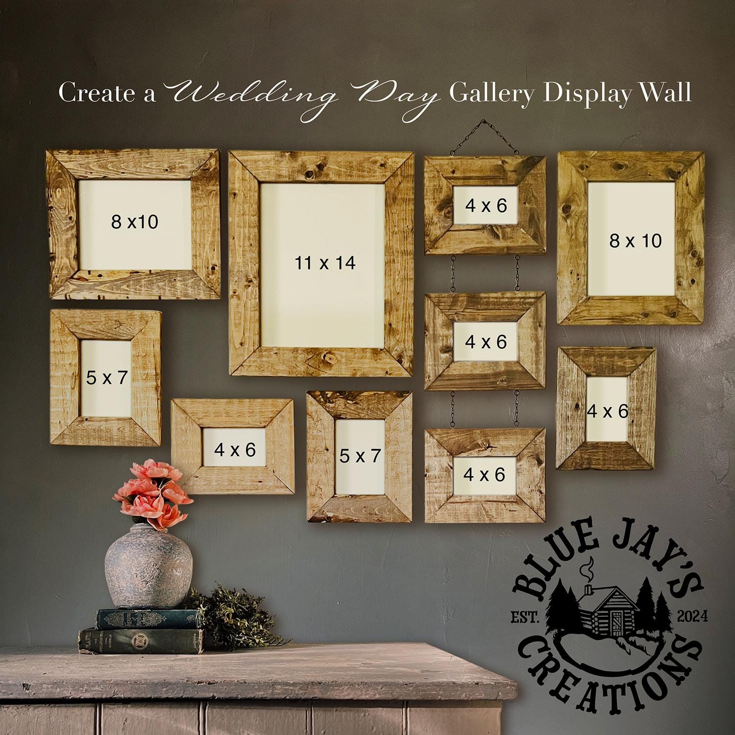 Wedding, Gallery, Photographer Complete Frame Set. 10 Rustic and ...