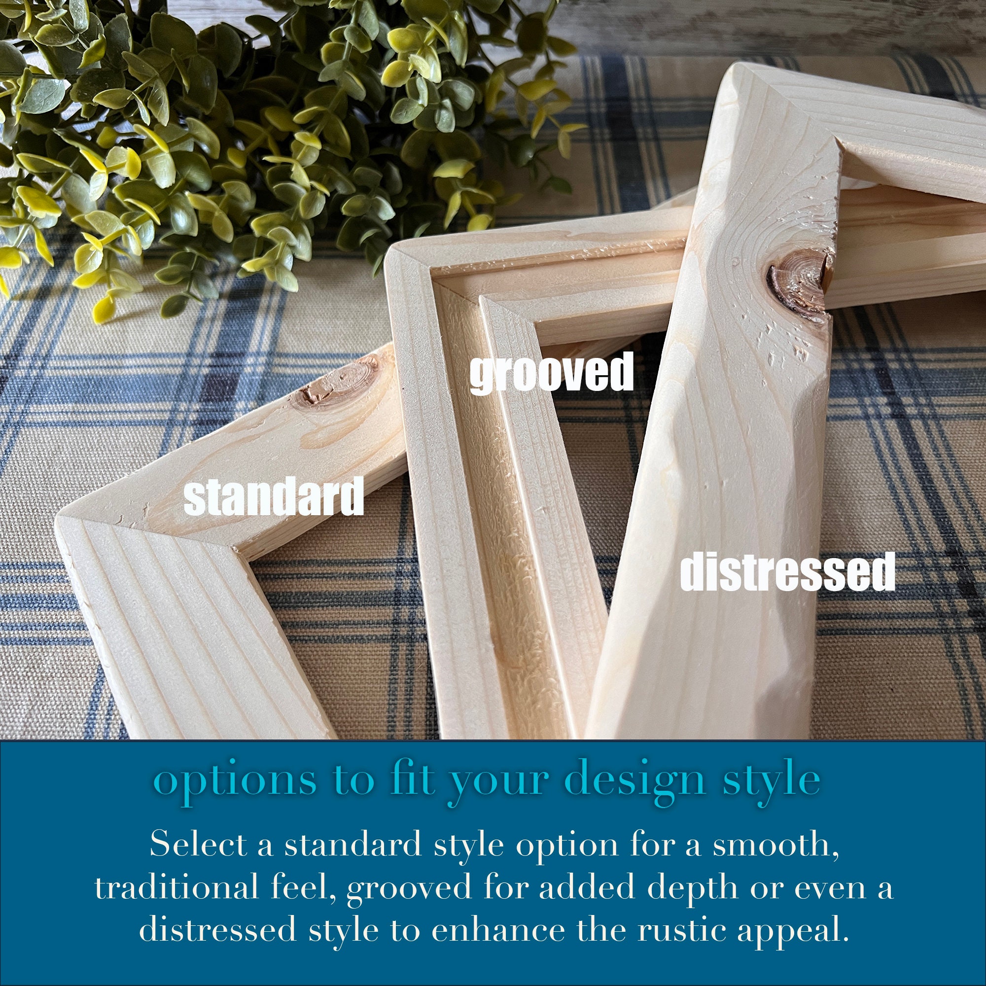 Set of Blank 8 X 8 Wood Frames. Designed With 3 Styles Specifically to ...
