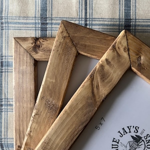 3-pack, 5x7 (1x2 Pine) Stained Wood Frames. Great Country Appeal ...