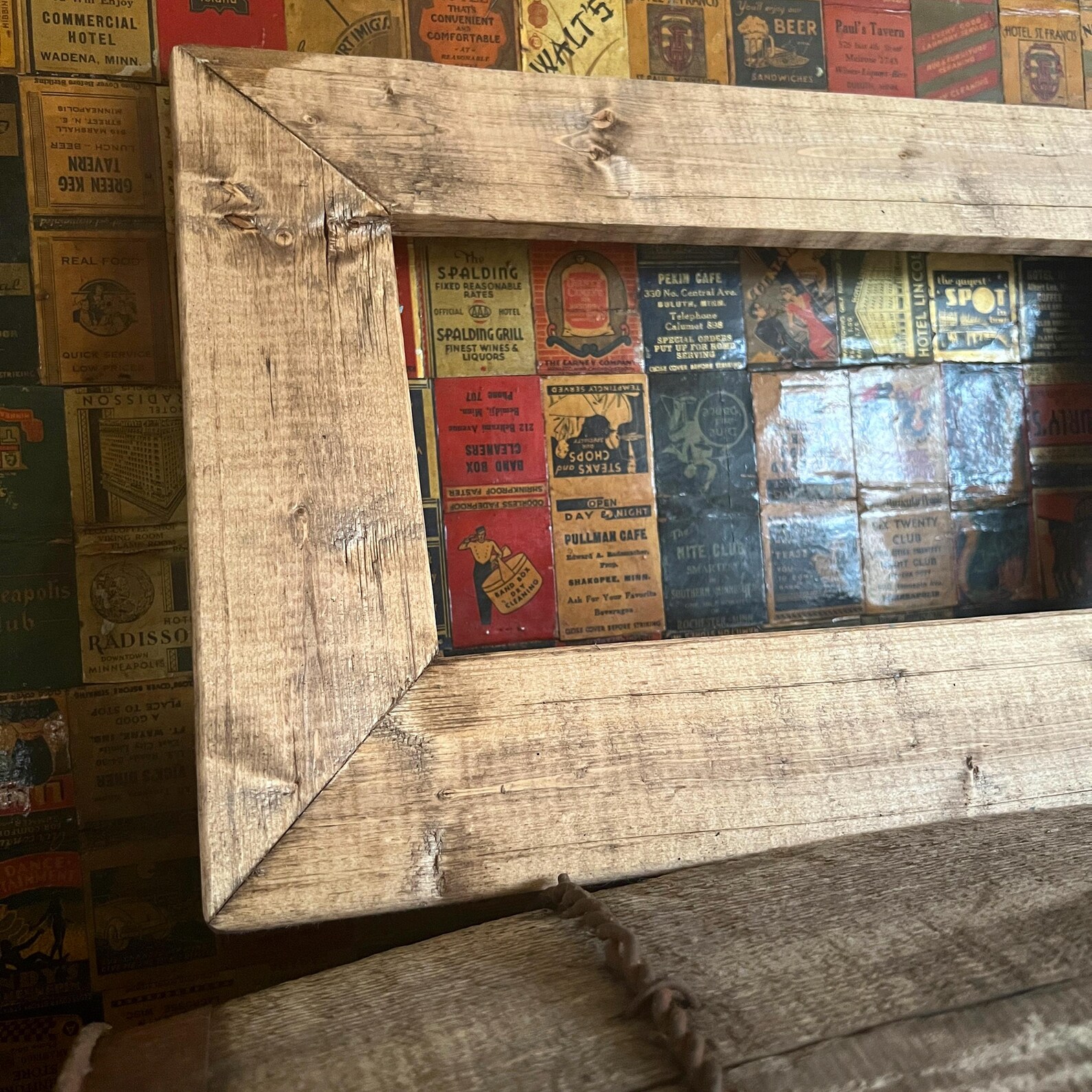 Rustic Barnwood License Plate Frame: Man Cave Bar Decor - Etsy