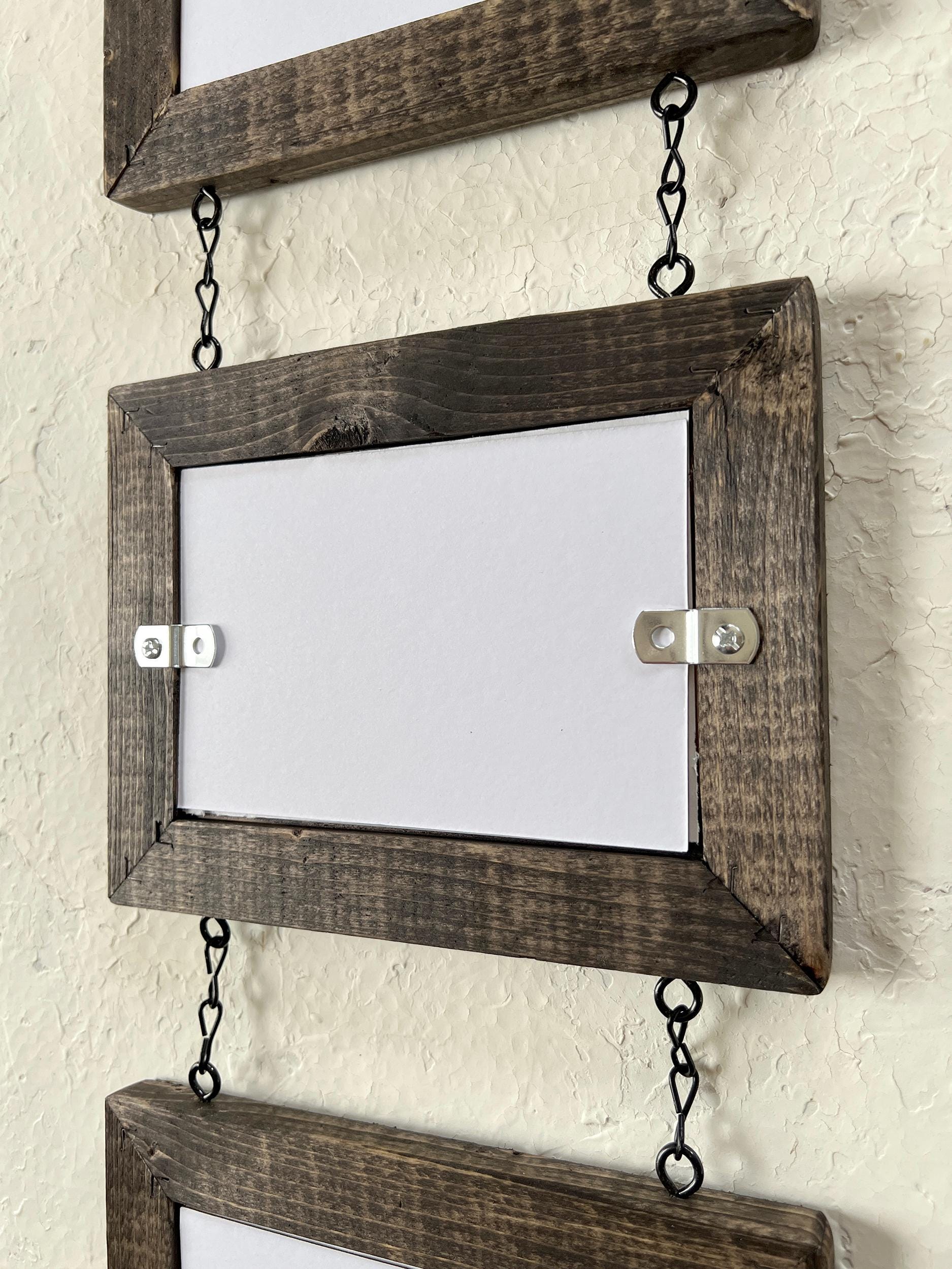 Rustic 3-tier Hanging Wood Frames: Espresso Stained 4x6 - Etsy