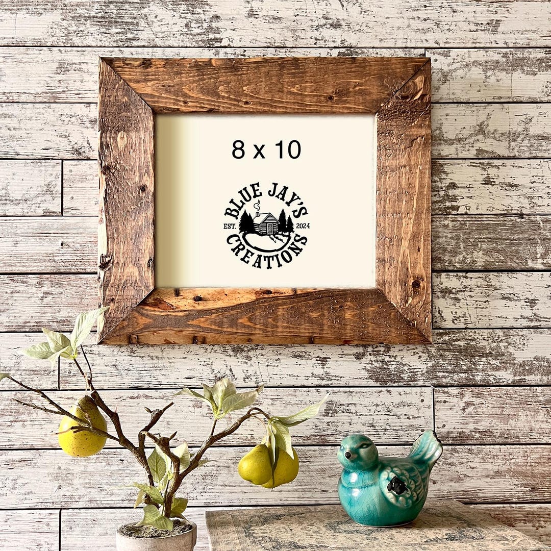 Rustic 8x10 Barnwood Picture Frame: Distressed Farmhouse Decor - Etsy