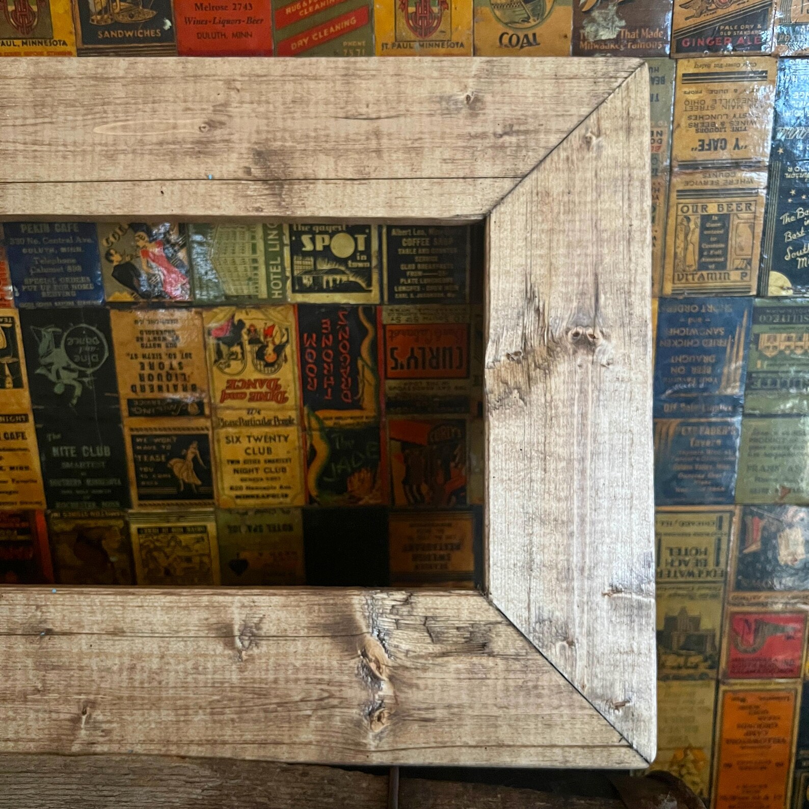 Rustic Barnwood License Plate Frame: Man Cave Bar Decor - Etsy