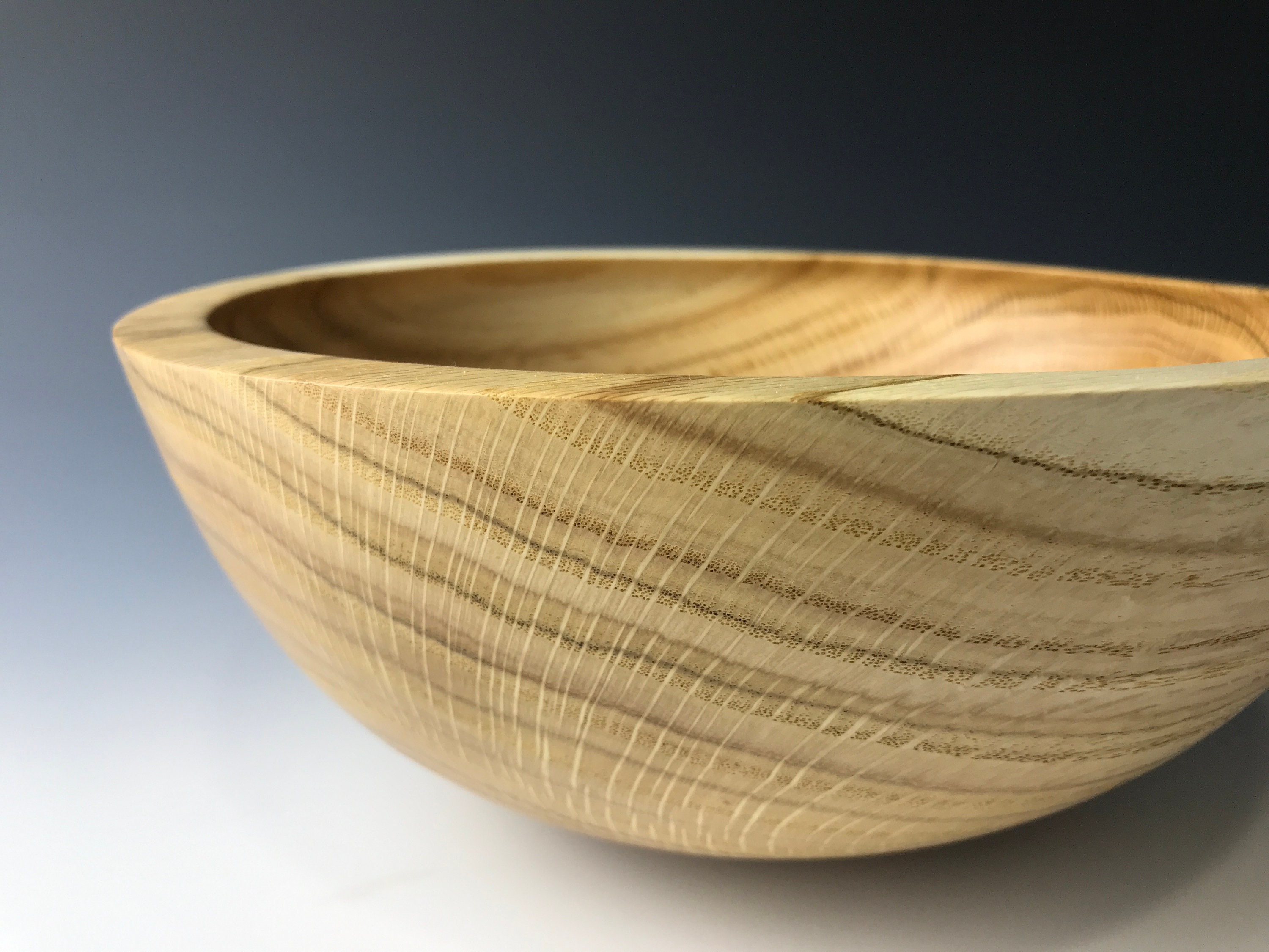 Large Red Oak Salad Bowl or Serving Bowl w/ Undercut Rim | Etsy