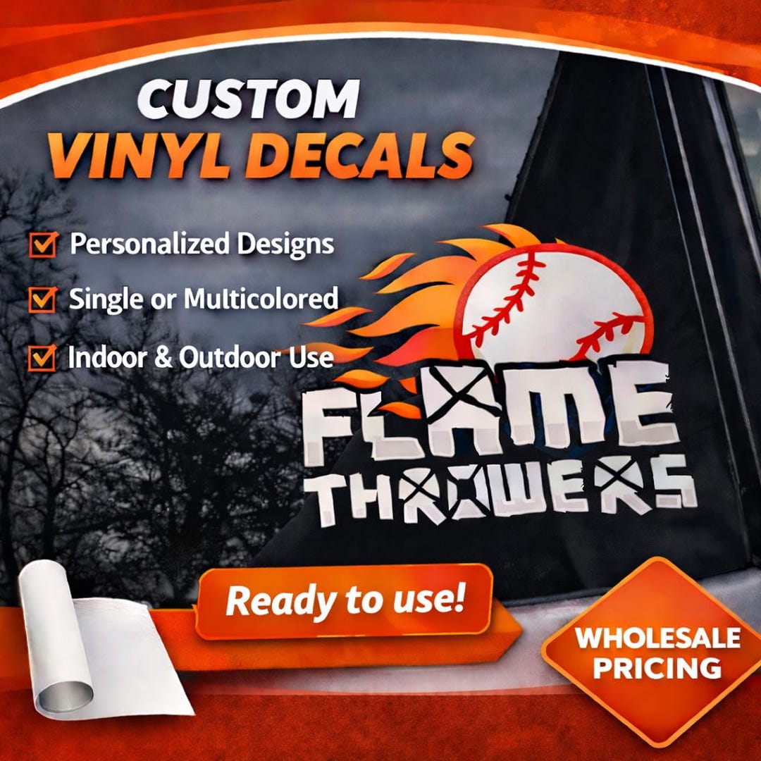 Wholesale Vinyl Transfer Decals | Custom Logo Text or Graphic | Bulk ...
