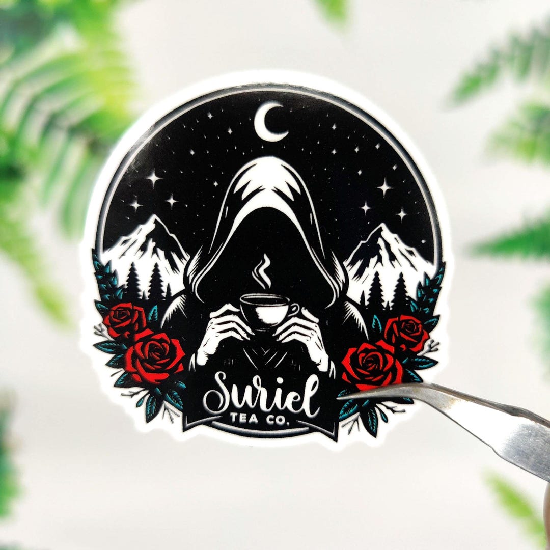 ACOTAR Suriel Tea Co. Sticker: Rose Vinyl Sticker - Etsy