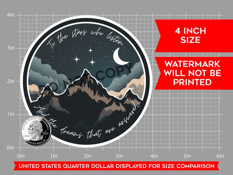 ACOTAR Officially Licensed Sticker to the Stars Who Listen - Etsy