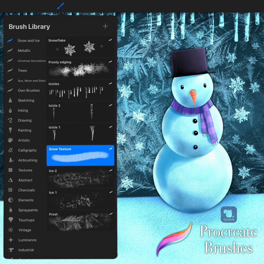 Snow and Ice Brush Set for Procreate - Etsy