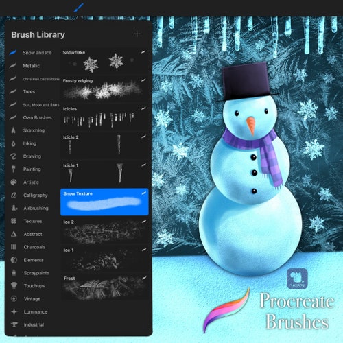 Snow and Ice Brush Set for Procreate - Etsy