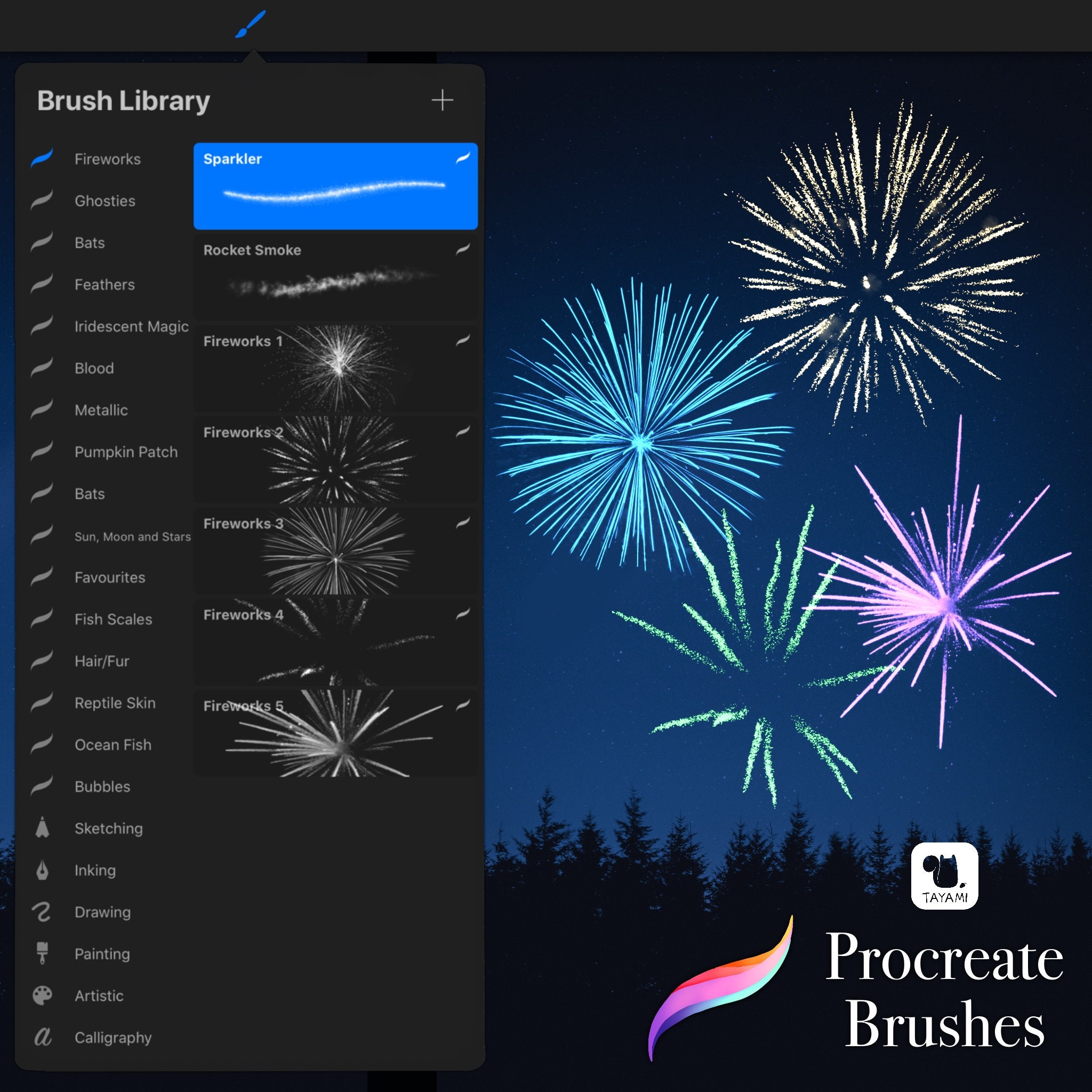 Fireworks and Sparklers Brush Set for Procreate - Etsy