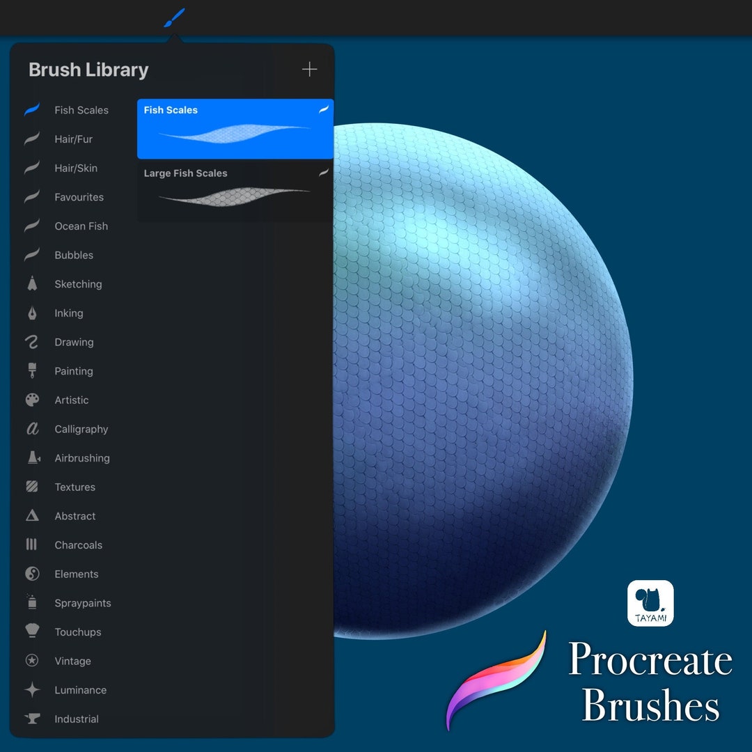 Fish Scale Brushes for Procreate - Etsy
