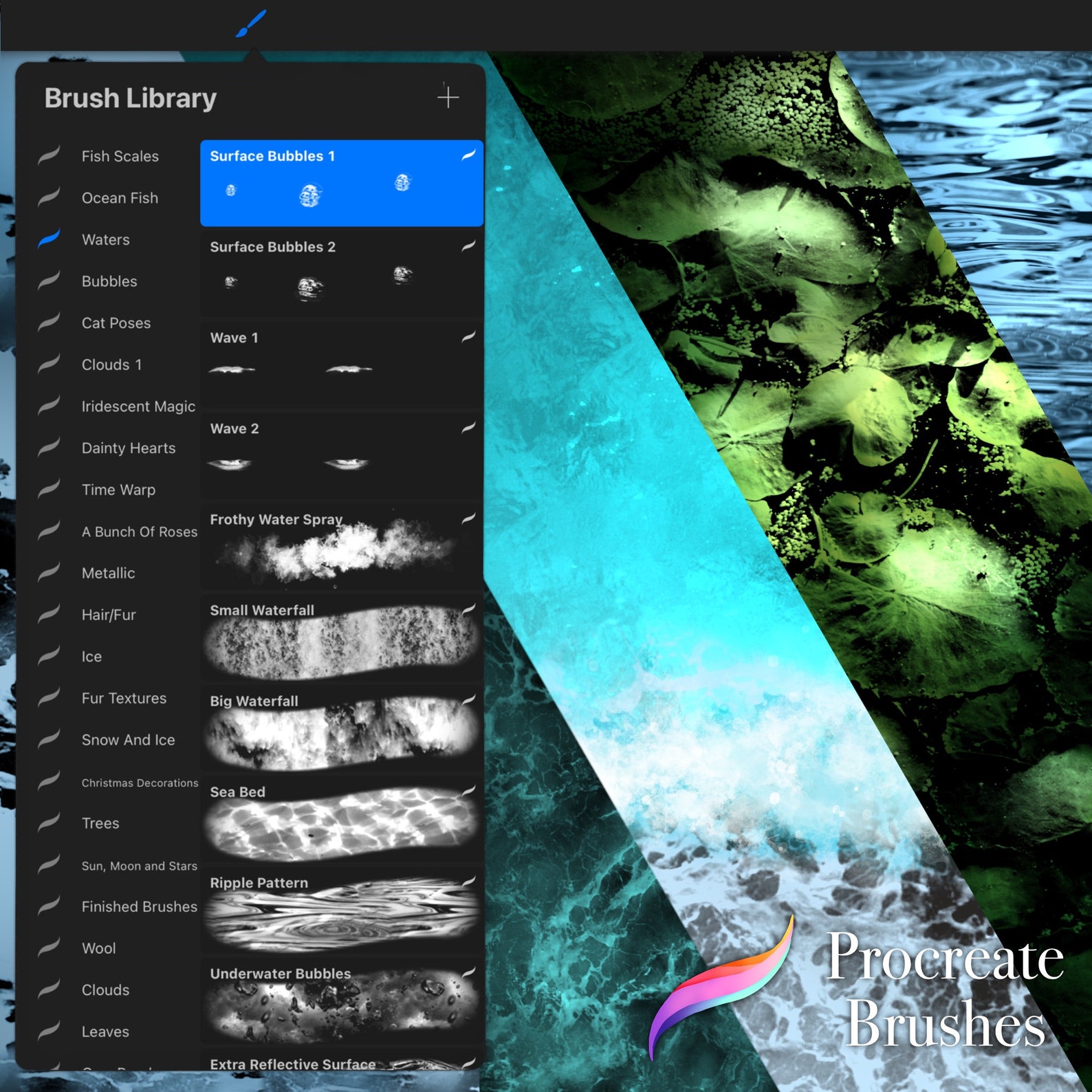 Water Textures and Effects - Procreate Brush Set - Etsy
