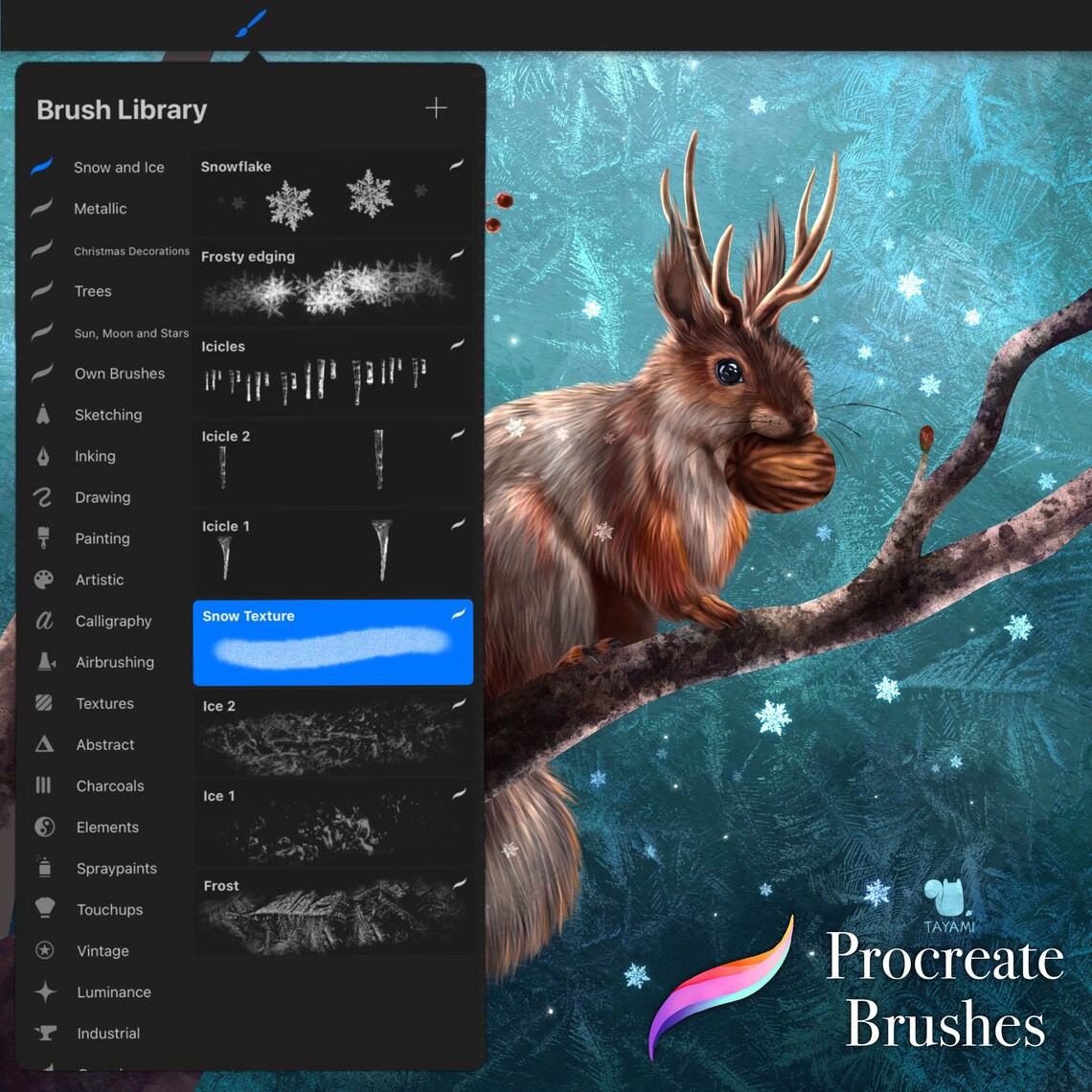 Snow and Ice Brush Set for Procreate - Etsy