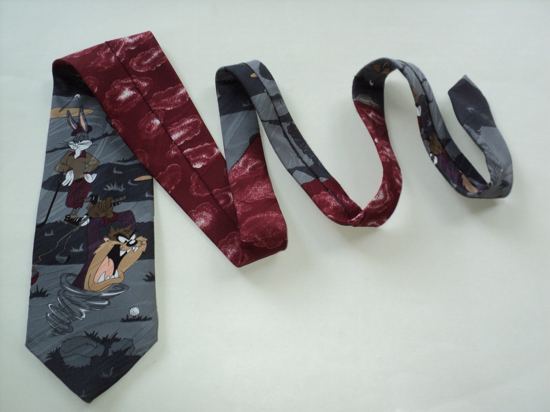 1990s Disney Tie, Looney Tunes Cartoon Tie, Goofy Tie, Novelty Tie ...