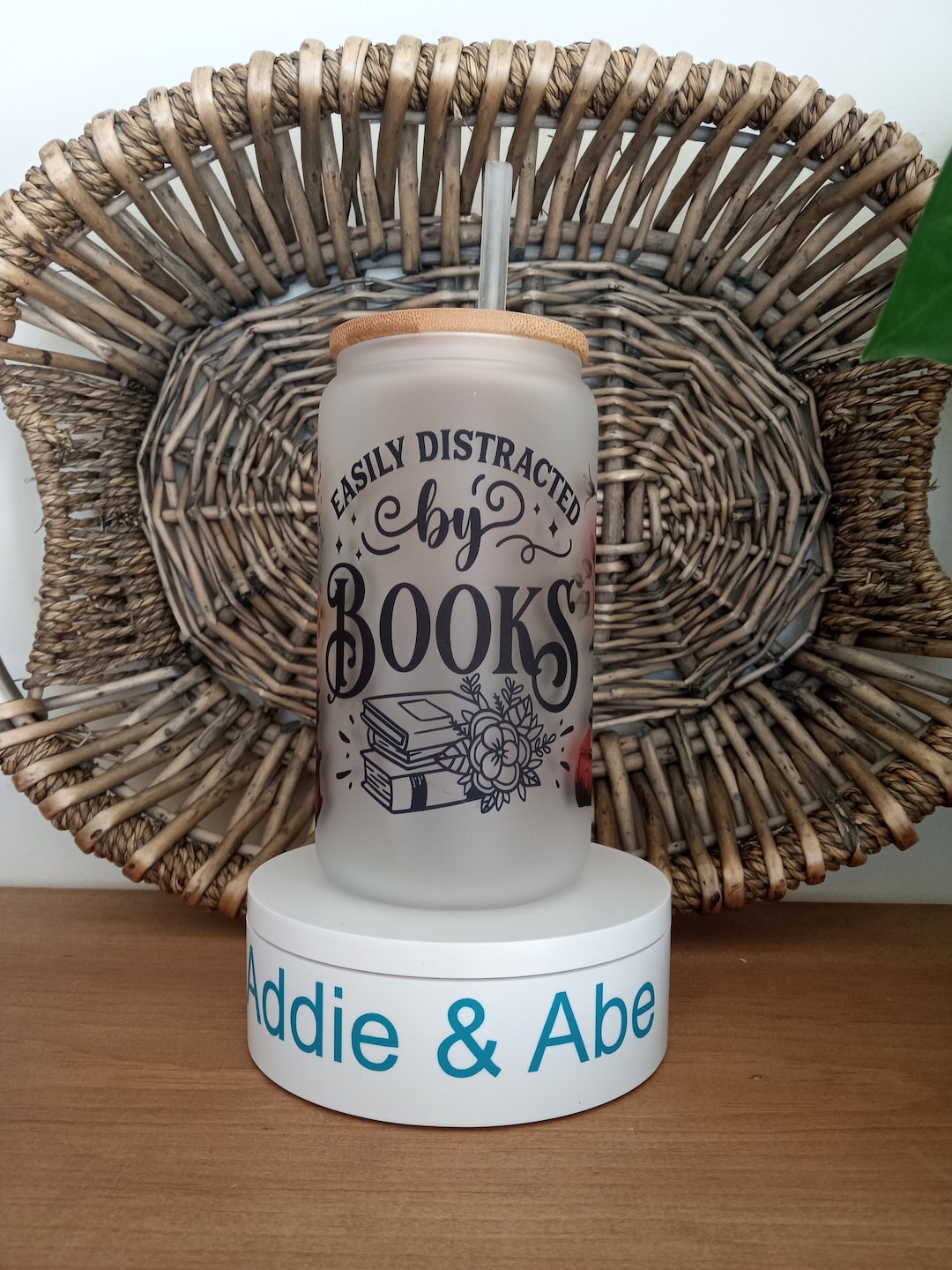 Easily Distracted by Books Frosted Cup| Reading Cup| Ice Coffee Cup - Etsy