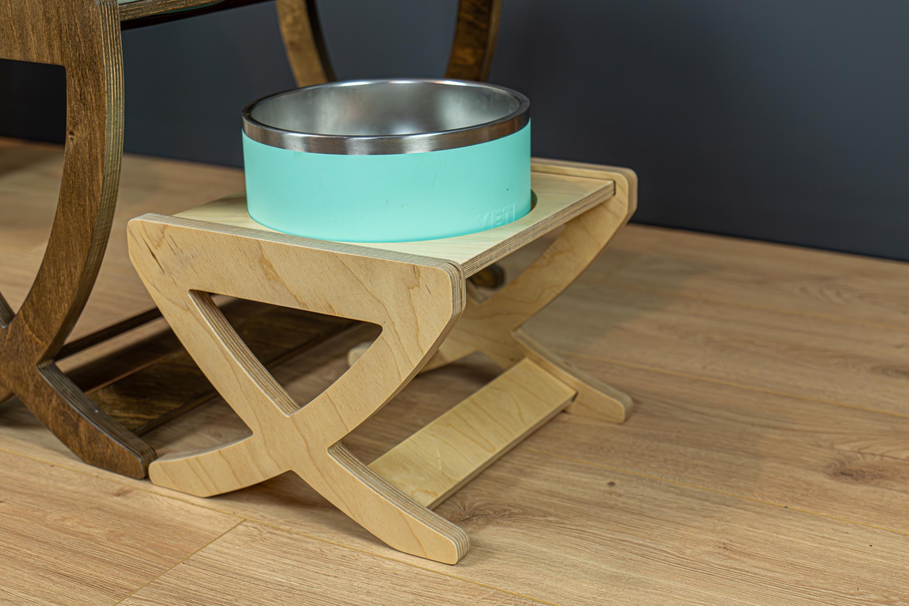 Farmhouse Dog Feeder Stand: Elevated Wood Pet Bowl, Free Engraving - Etsy