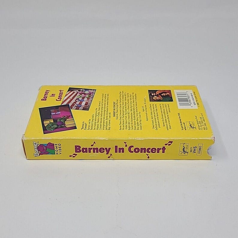 Barney & Friends Barney in Concert VHS 1991 Tape Sing Along Kids ...