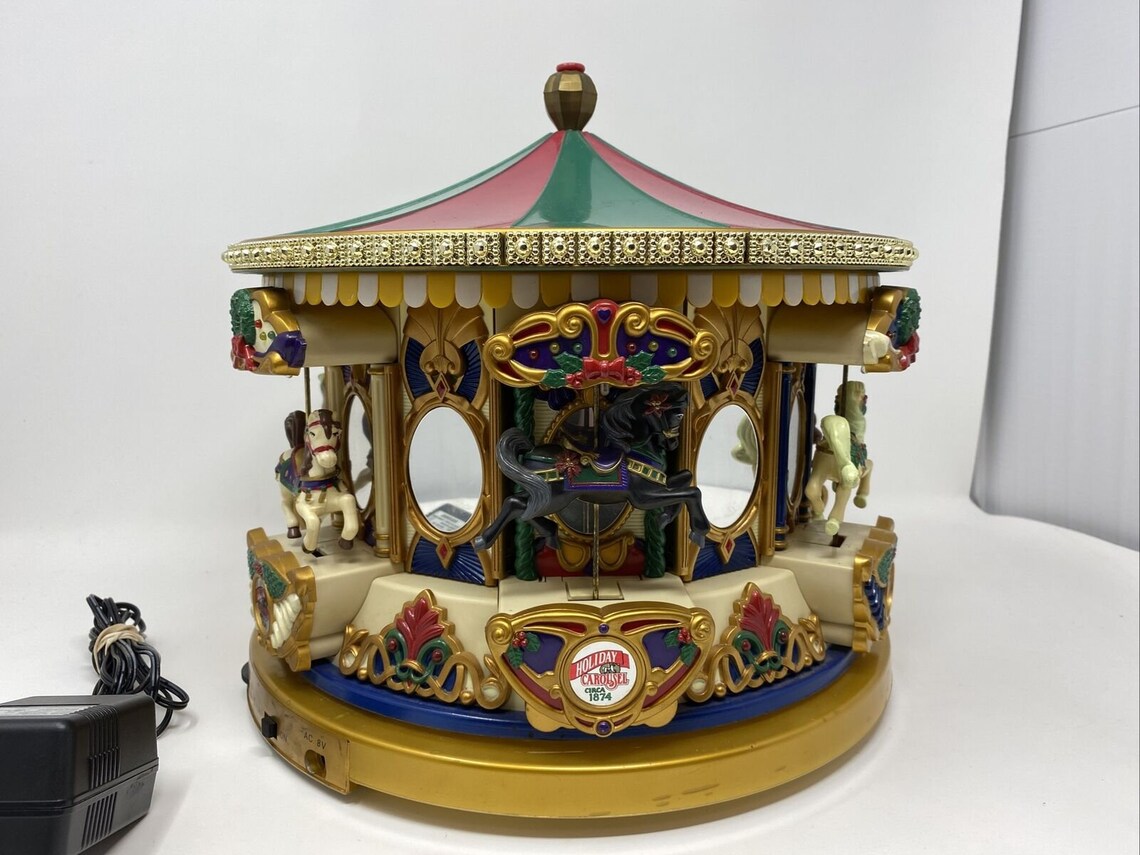 Mr Christmas Musical Carousel Holiday Merry Go Round Animated | Etsy