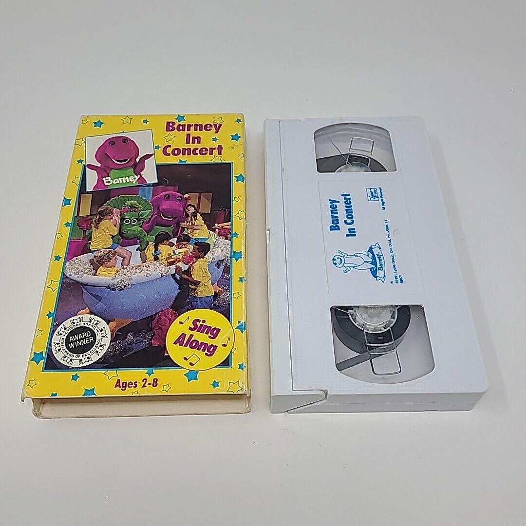 Barney & Friends Barney in Concert VHS 1991 Tape Sing Along Kids ...