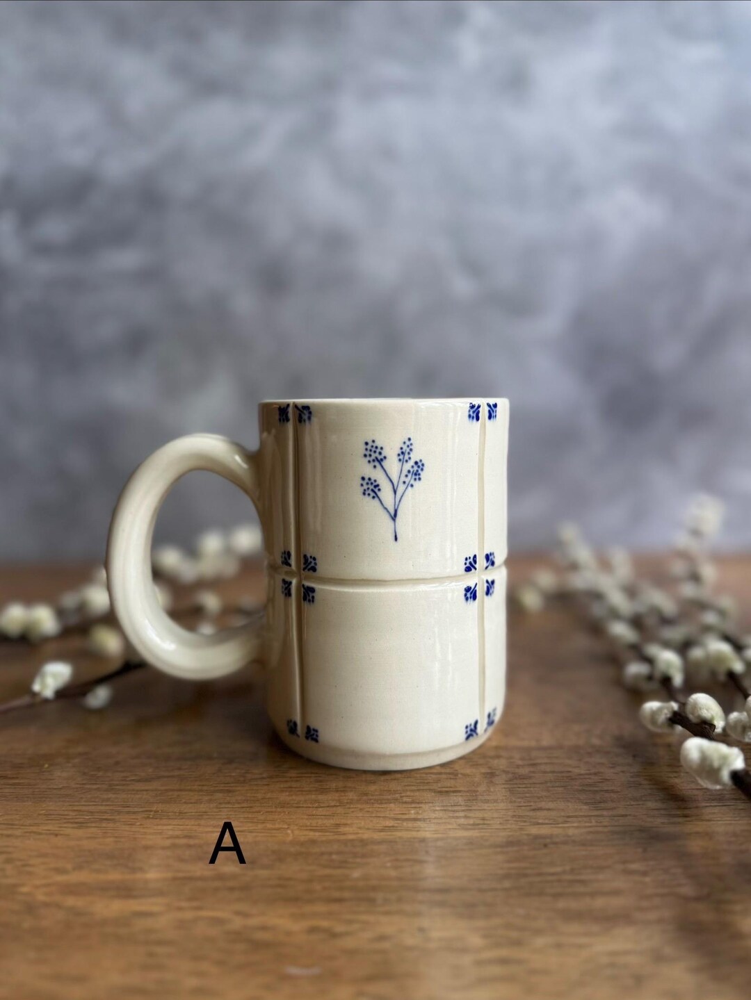 Delft Tile Mugs - Handmade - Etsy