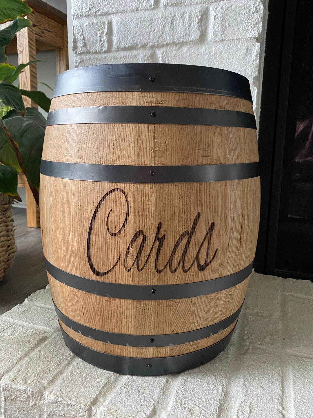 Whiskey Barrel Wedding Card Holder Event Cards Tips Container Free ...