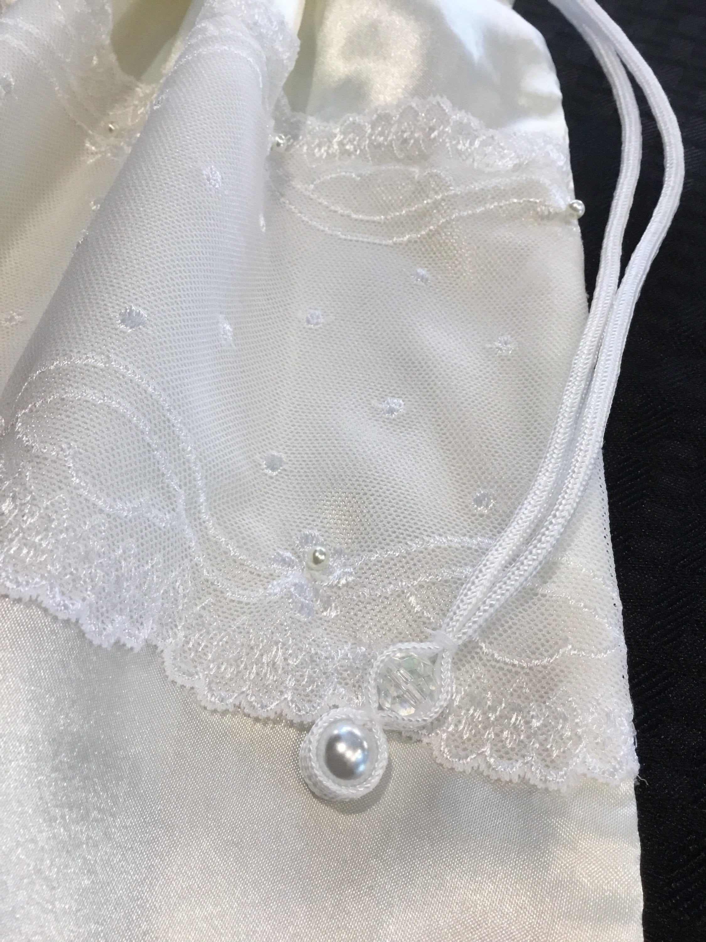 Bridal Money Bag - Wedding Silk and Lace Pattern With Pearls - Etsy