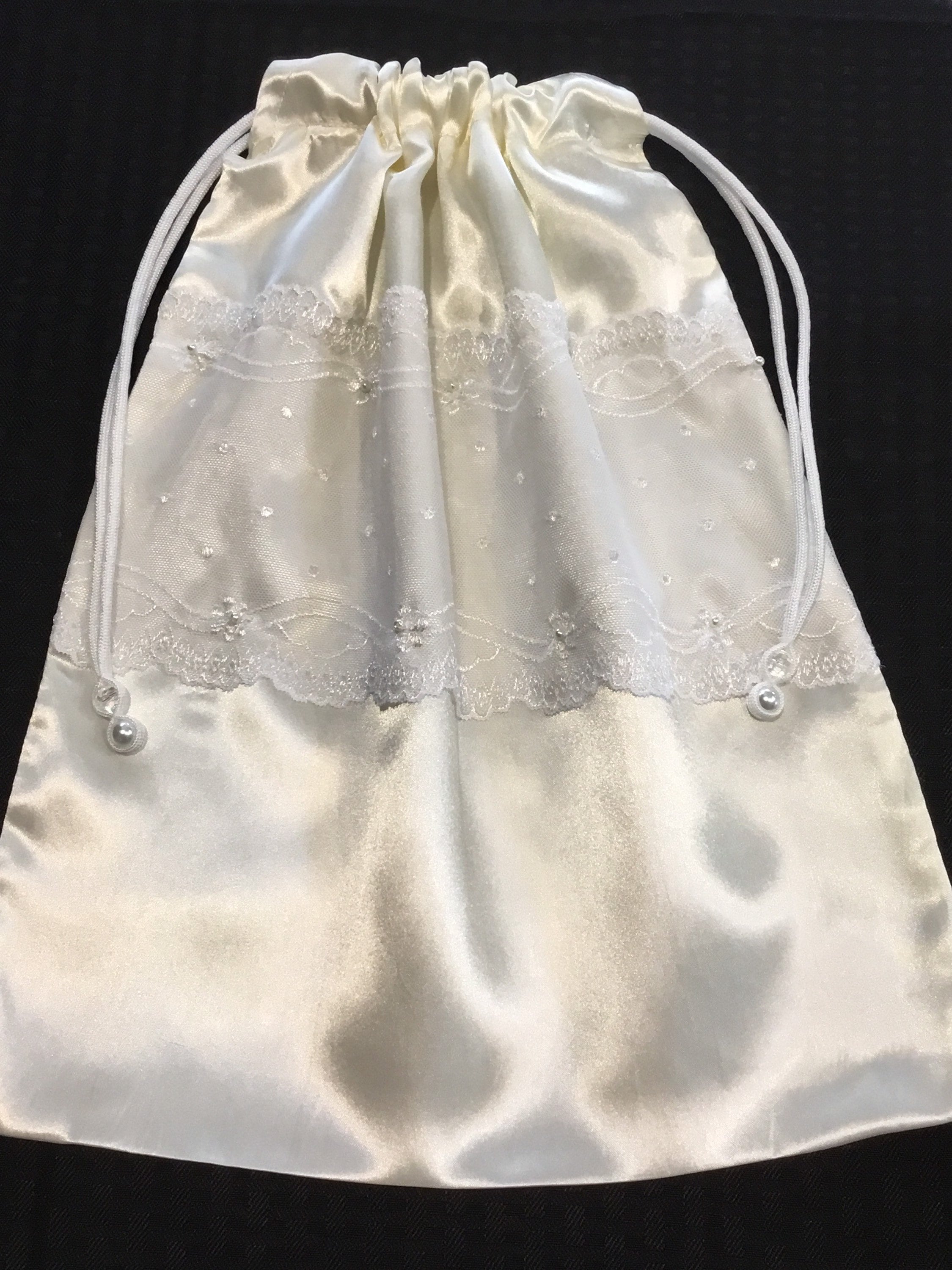 Bridal Money Bag - Wedding Silk and Lace Pattern With Pearls - Etsy