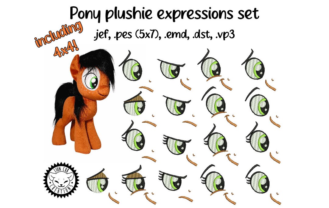 Embroidery Files Pony Expressions Set for Embroidery Machines Large - Etsy