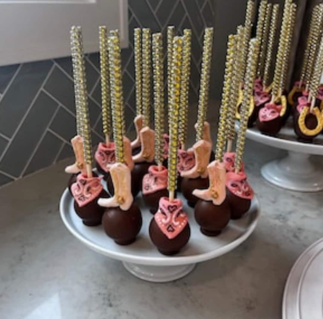 13 Gold Rhinestone Cake Pop Sticks, Bling Dessert Supplies - Etsy