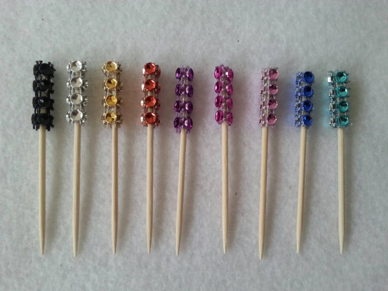 20 Silver Rhinestone Cocktail Picks, Party Decorations - Etsy