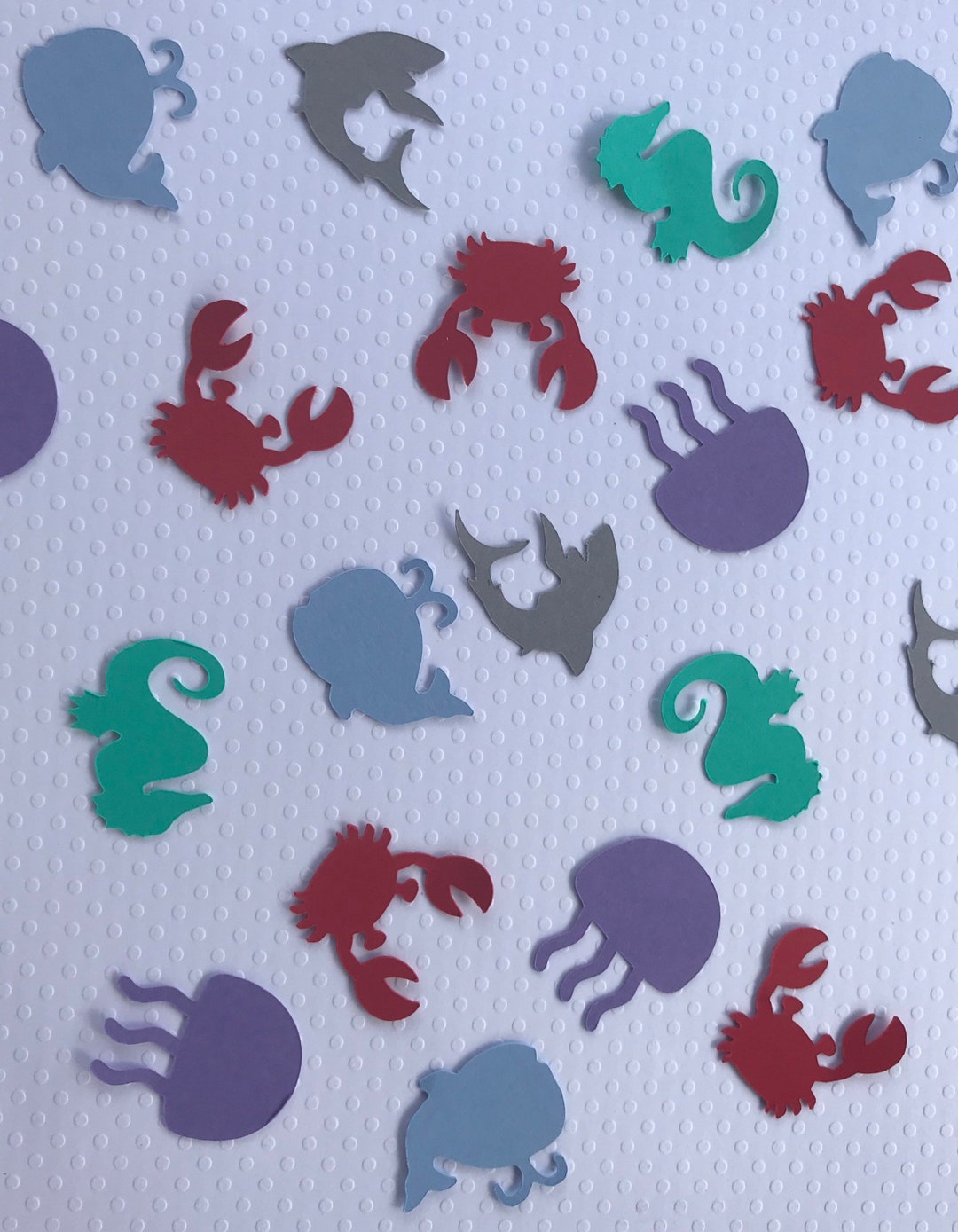 175 Pieces Under the Sea Confetti, Crab, Seahorse, Jellyfish, Whale ...