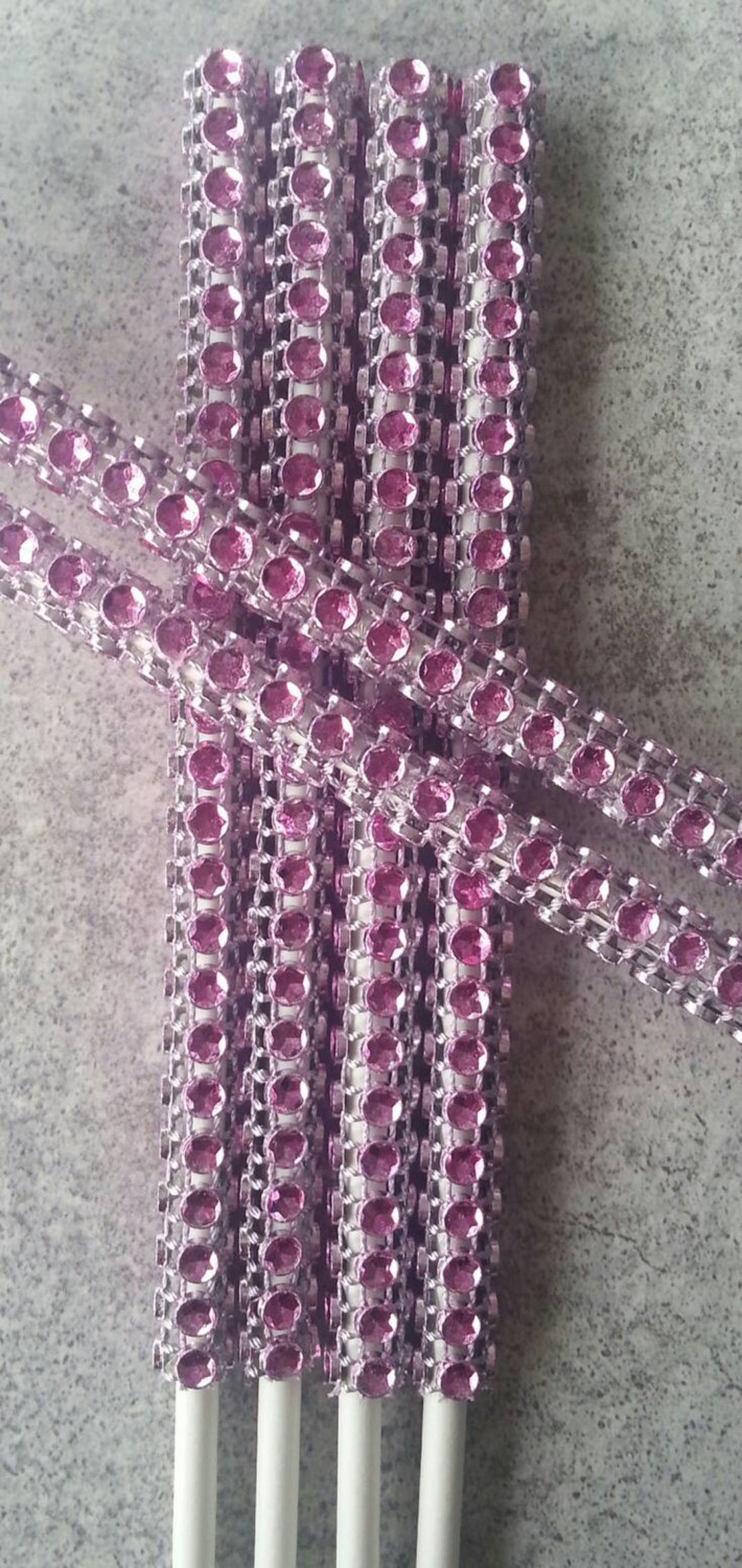 13 Pink Diamond Mesh Cake Pop Bling Sticks, Dessert Table, Lollipop ...