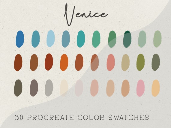 Venice Procreate Color Palette | Etsy